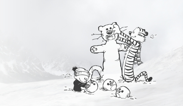 Calvin And Hobbes Snowman Wallpaper WallpaperSafari
