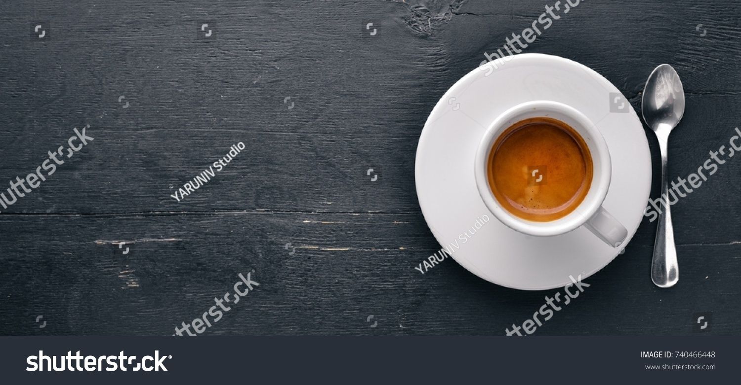 🔥 Free Download Espresso Coffee On A Wooden Background Top Space For by ...