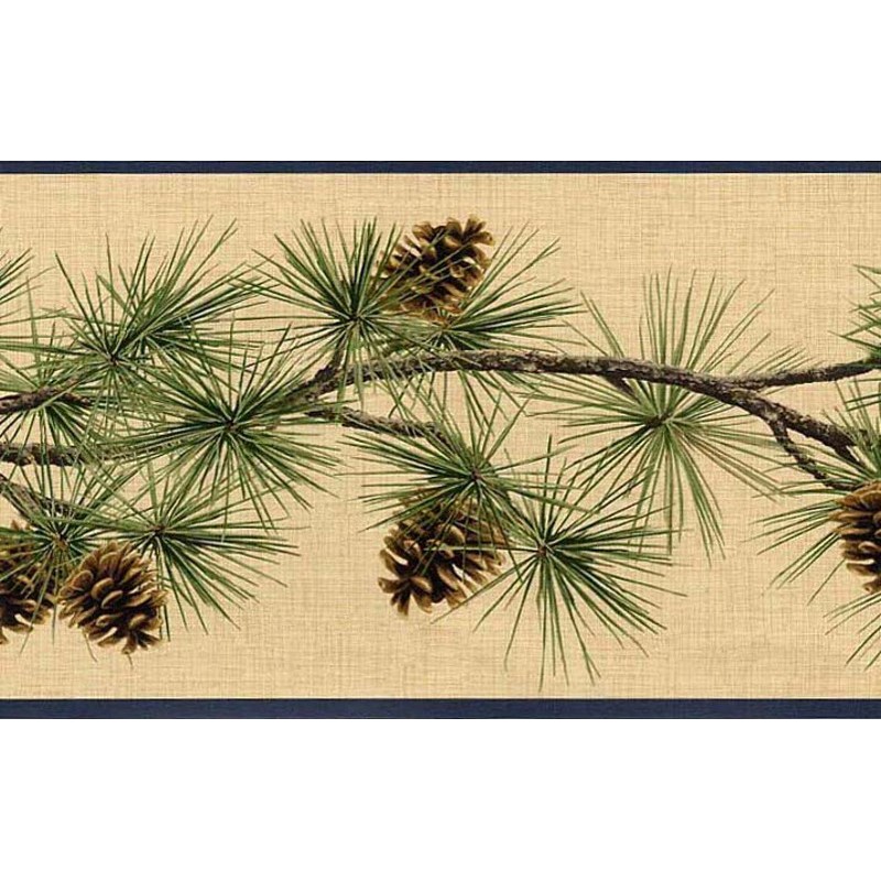Pine Cone Wallpaper Border