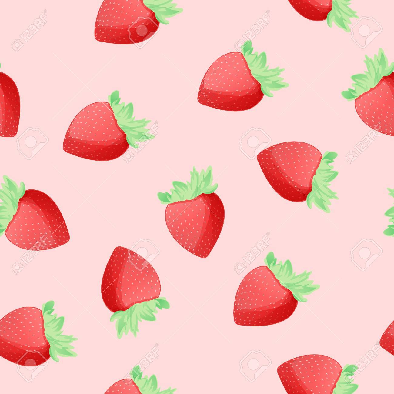 Free download Sameless Cute Strawberry Pattern On Pink Background ...