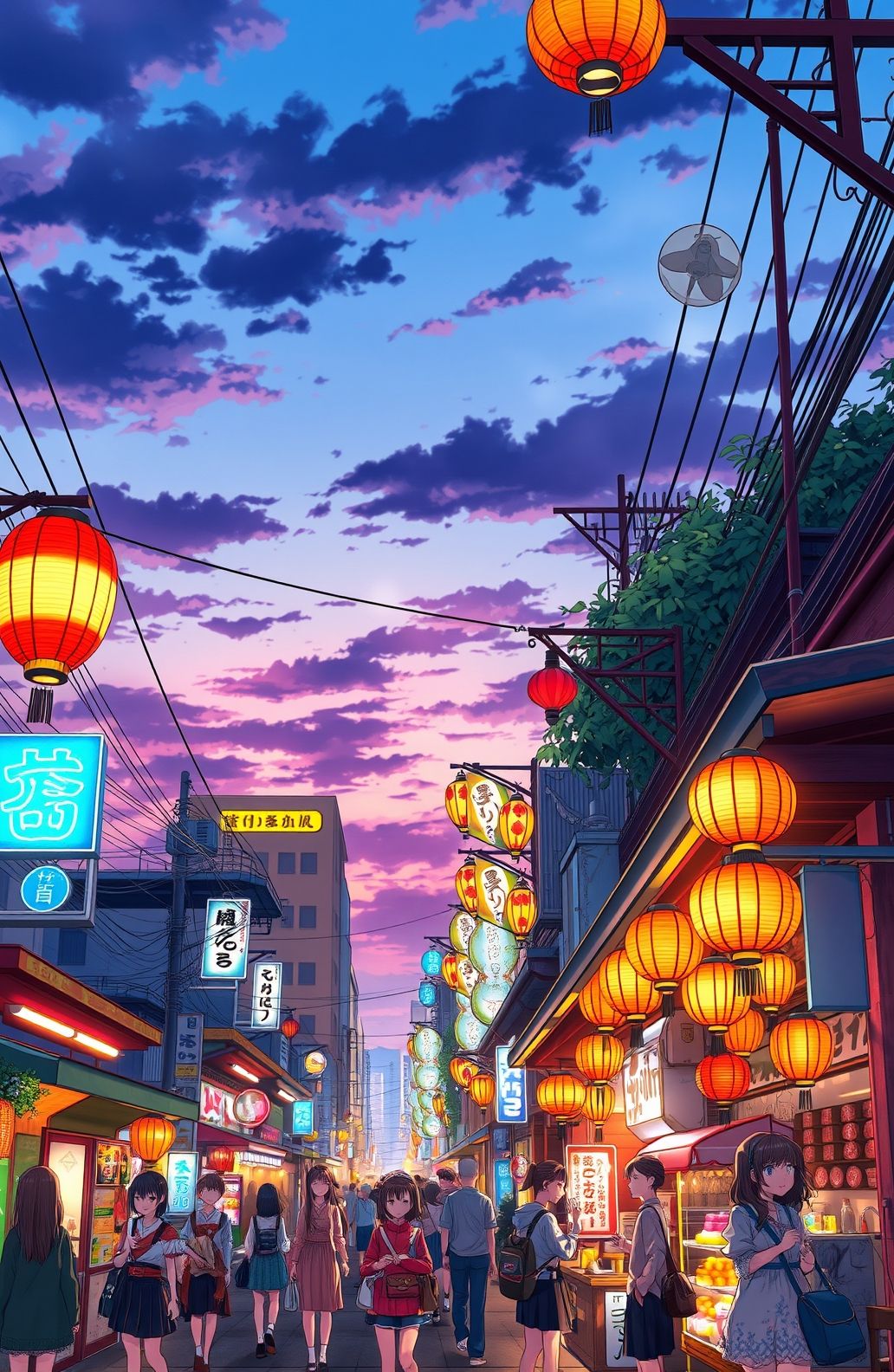 🔥 Free Download Japanese Anime Street 1080p Wallpaper by @ddean ...
