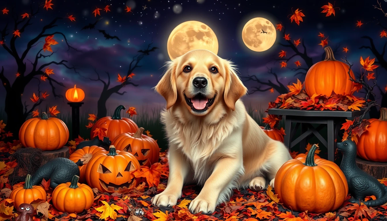 🔥 Free Download Golden Retriever Wallpaper Halloween by @donaldp ...