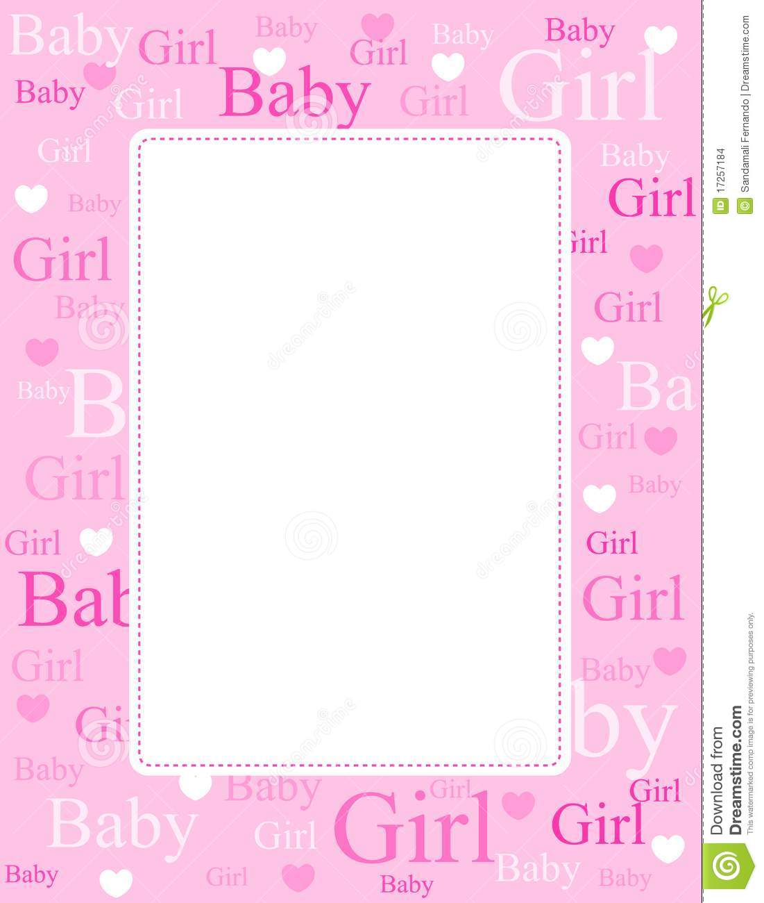 Baby Girl Jungle Border