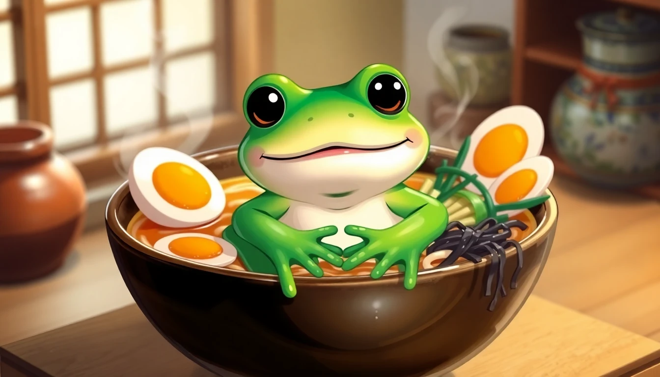 🔥 [30+] Frog With Ramen Wallpapers | WallpaperSafari