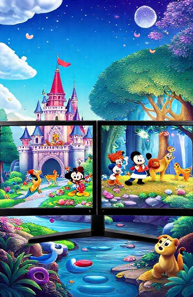 🔥 Free Download Disney Dual Monitor Wallpaper by @andreafry ...