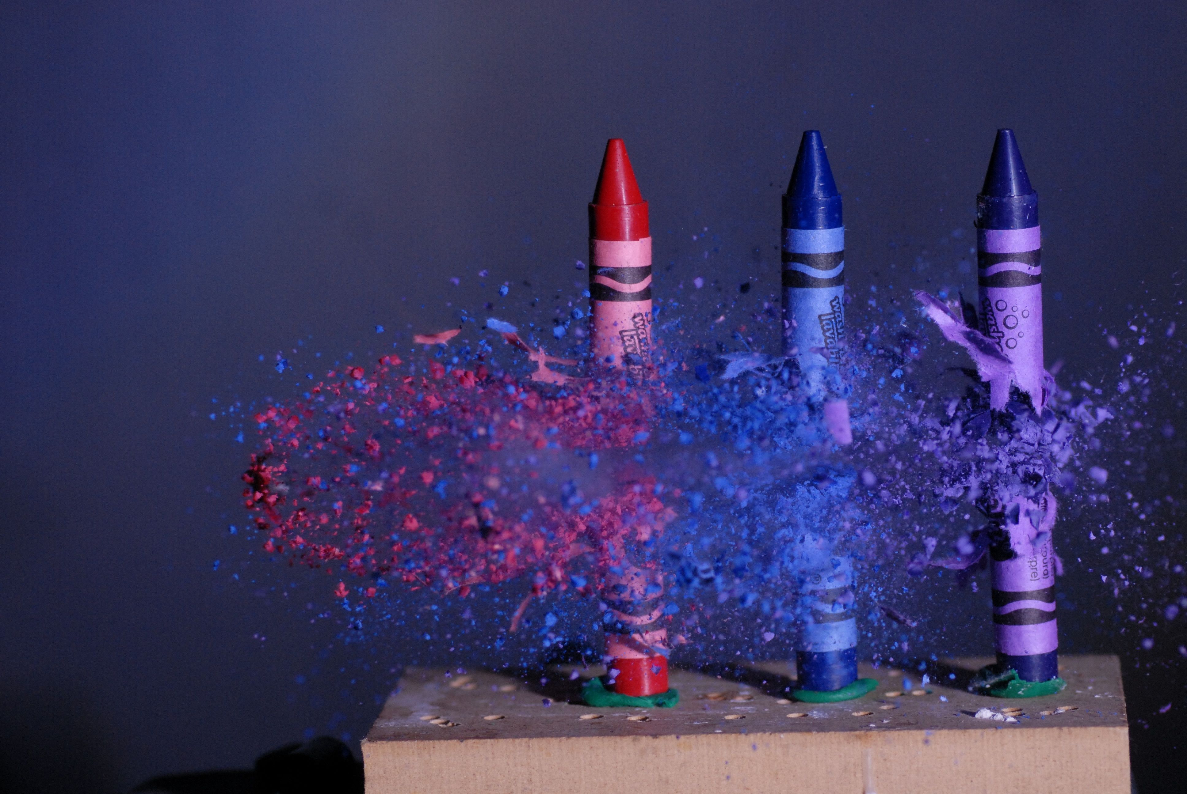 🔥 Free Download High Speed Photo Of Crayons Vs A Bullet Photography ...