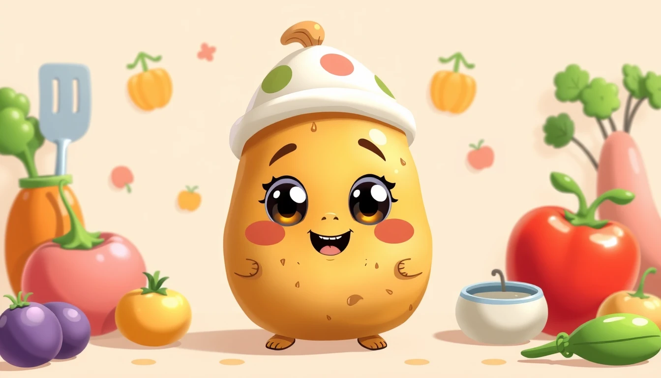 🔥 Download Cute Potato Wallpaper by @jpennington | Cute Potato Wallpapers, Kawaii Potato ...