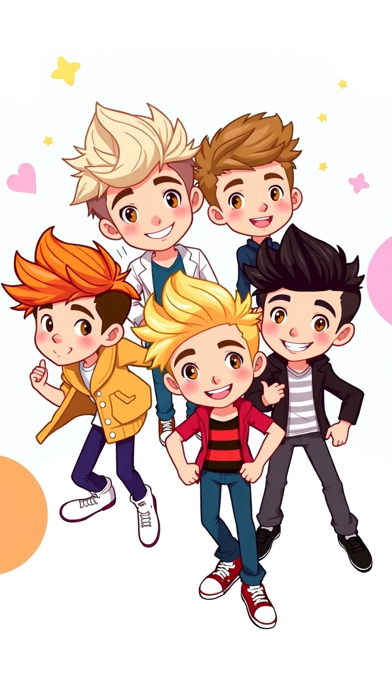 🔥 Free Download One Direction Cartoon Wallpaper by @gloriab ...