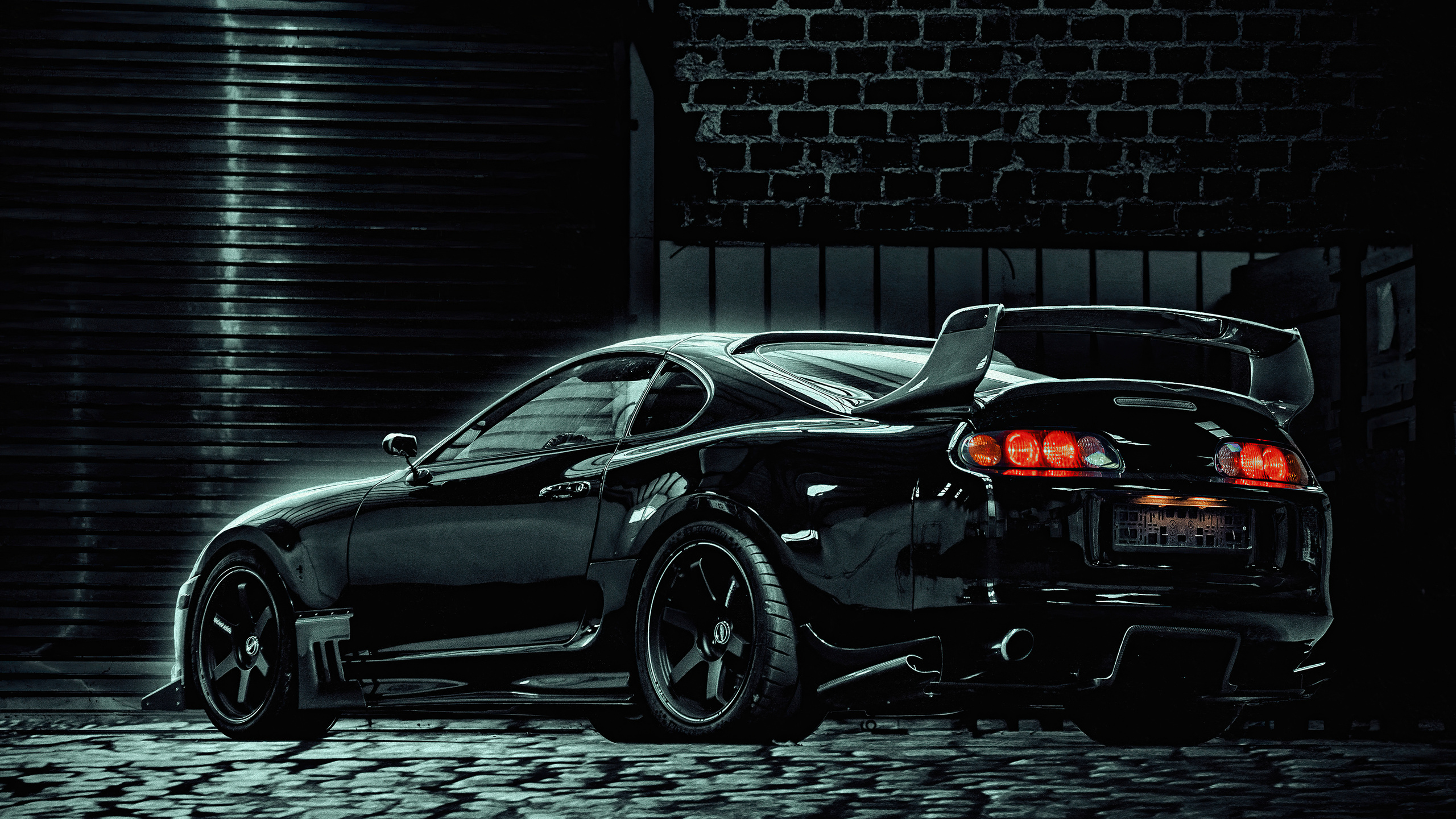 🔥 Free Download Toyota Supra Black 4k 1440p Resolution Hd Wallpaper ...