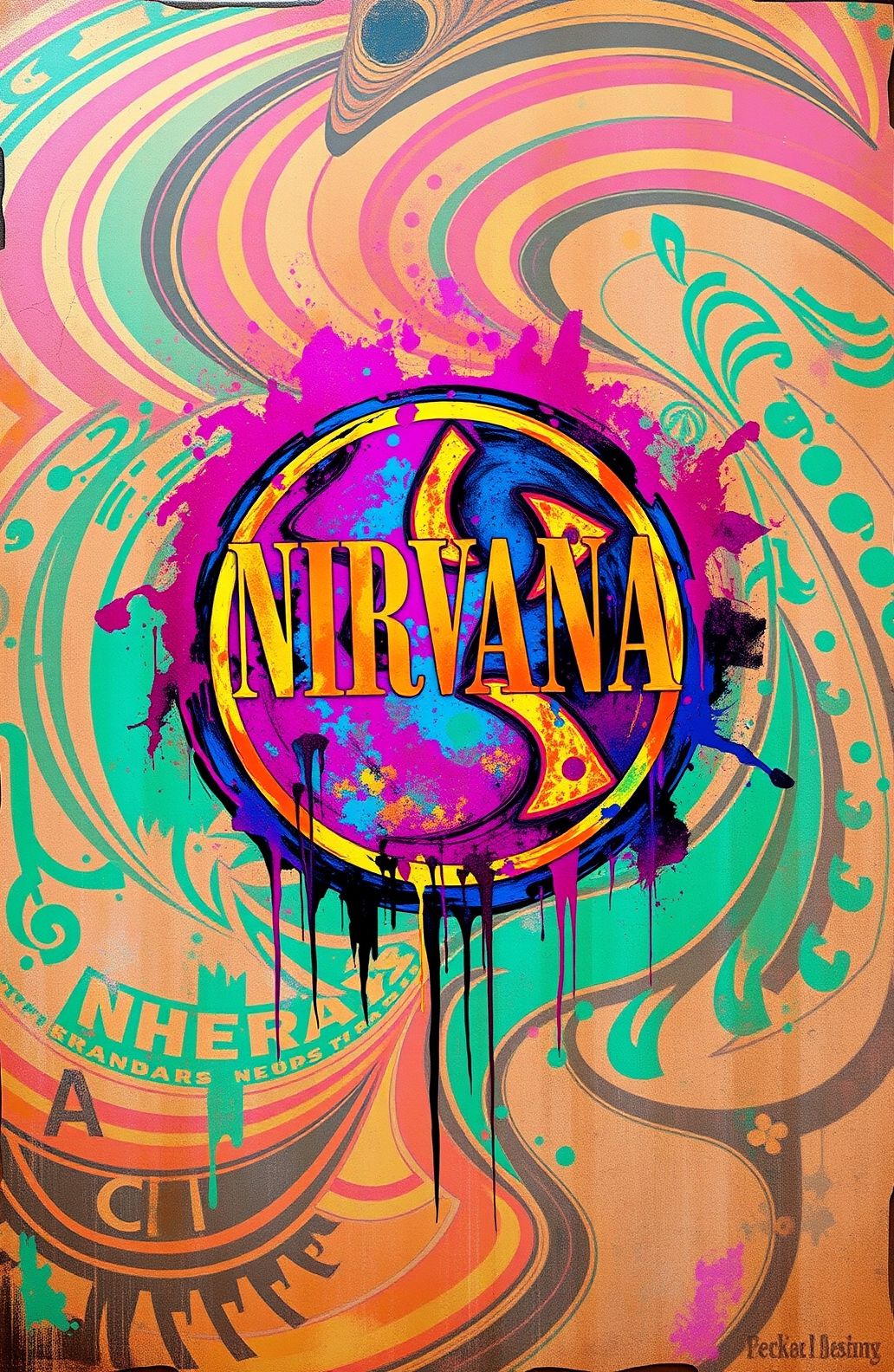 🔥 Free Download Nirvana Logo Wallpaper by @dcook | WallpaperSafari