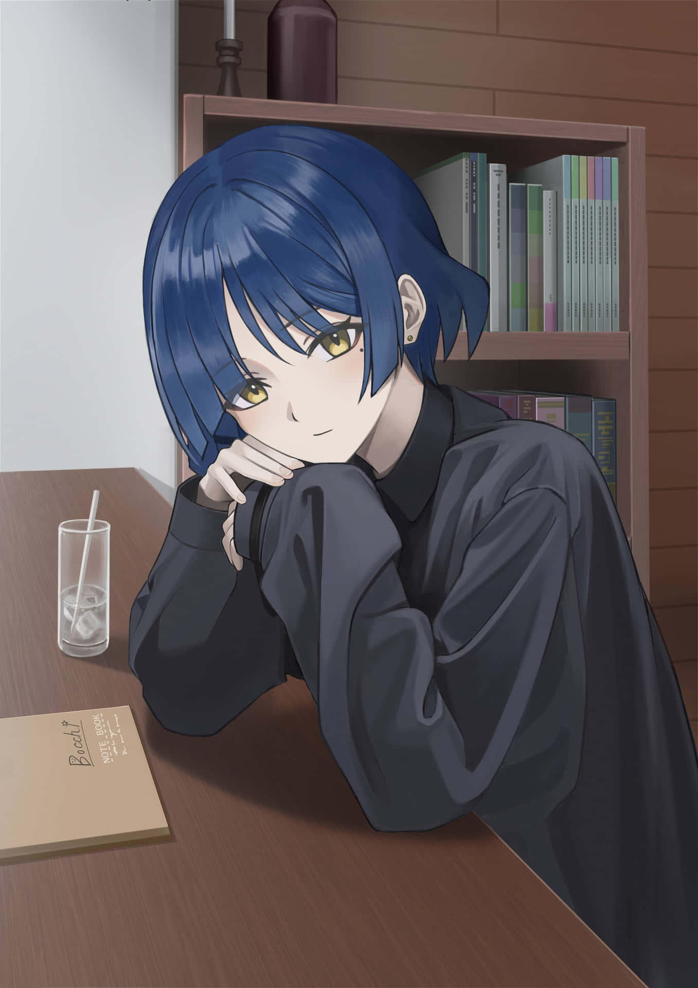 🔥 Free Download Contemplative Anime Characterat Desk Wallpaper by ...