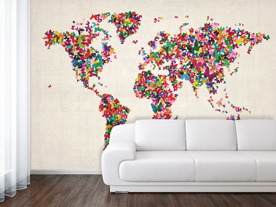 Creative World Map Wallpaper