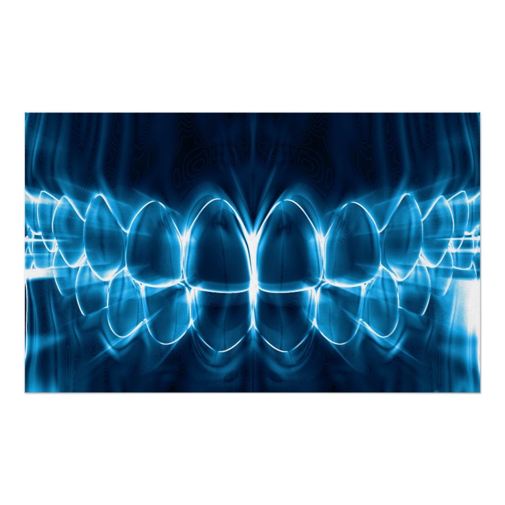 🔥 Free Download Glowing Blue Teeth Dentist Orthodontist Poster ...