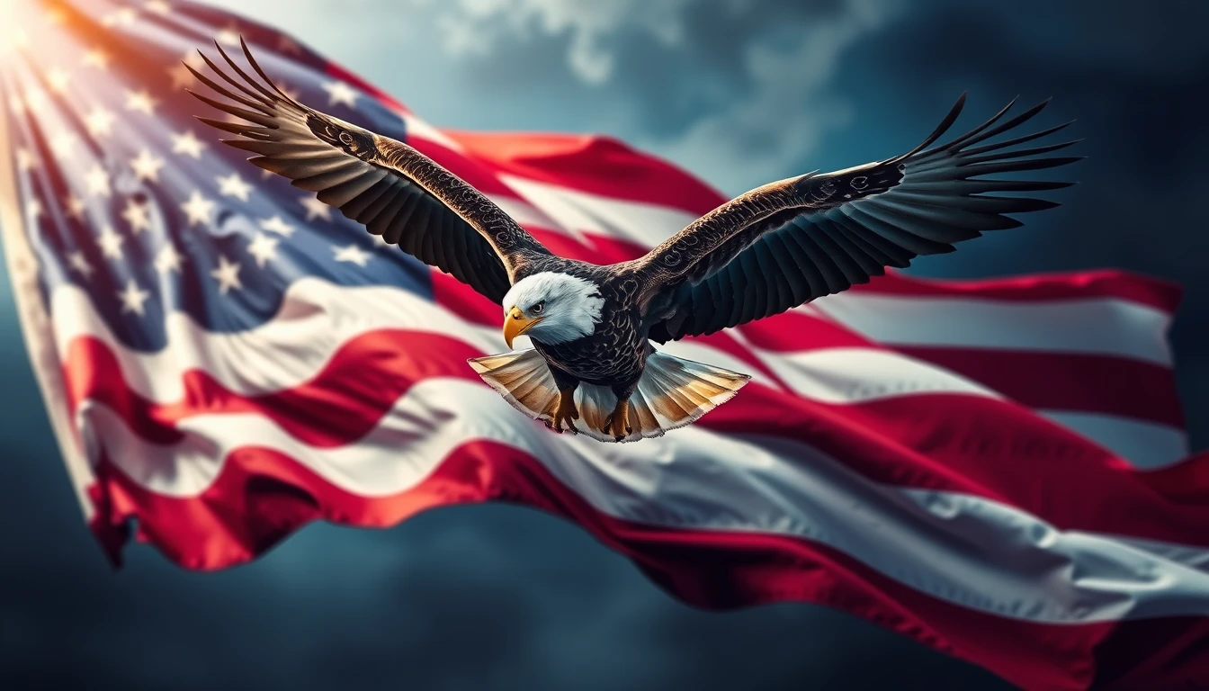 🔥 Free Download American Flag With Eagle Wallpaper by @robertday | WallpaperSafari
