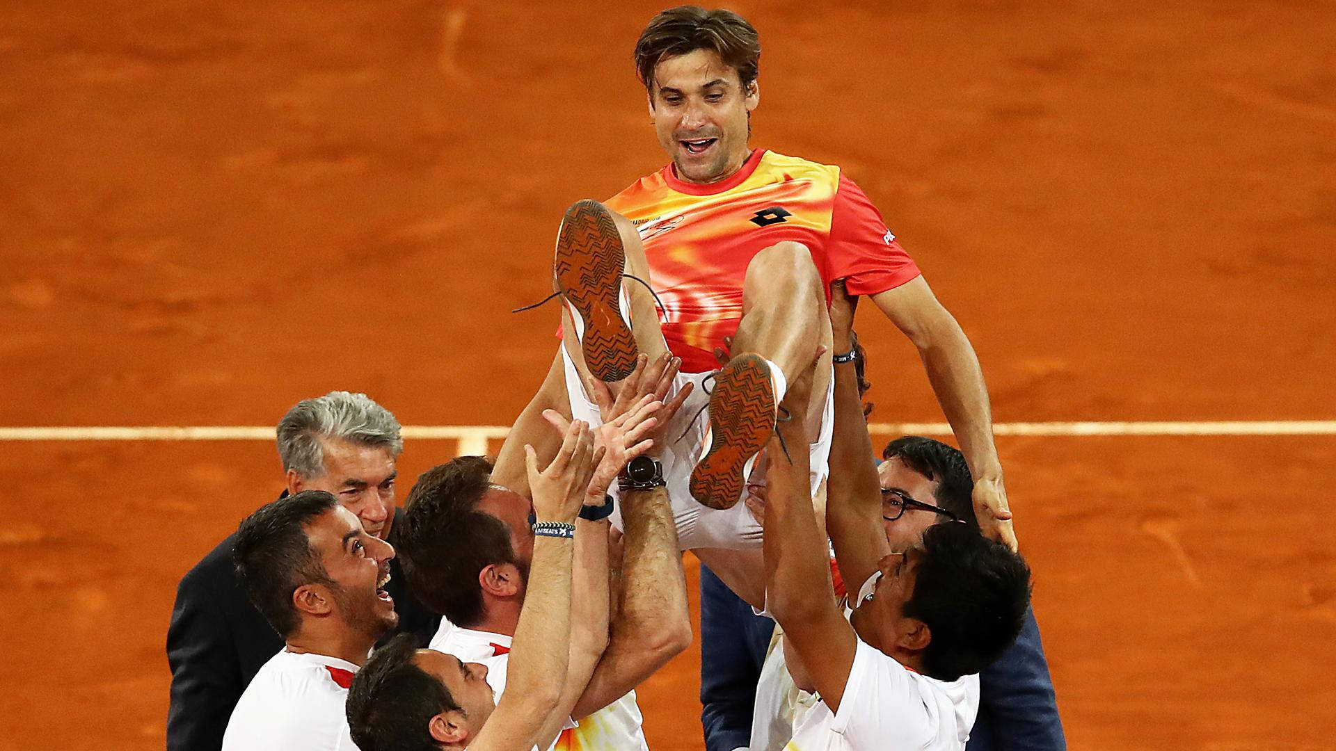 🔥 Free Download Tennis Star David Ferrer Celebrating Victory Wallpaper ...