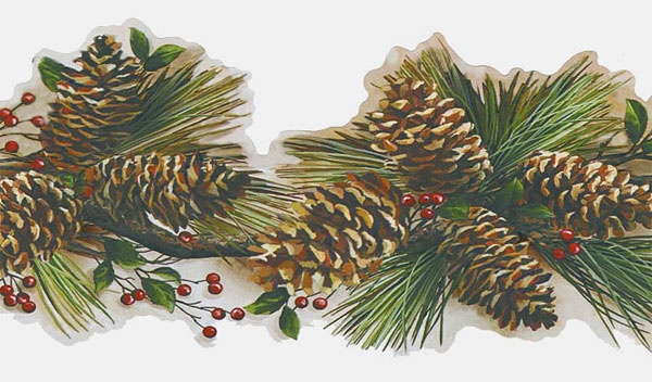 Pine Cone Wallpaper Border