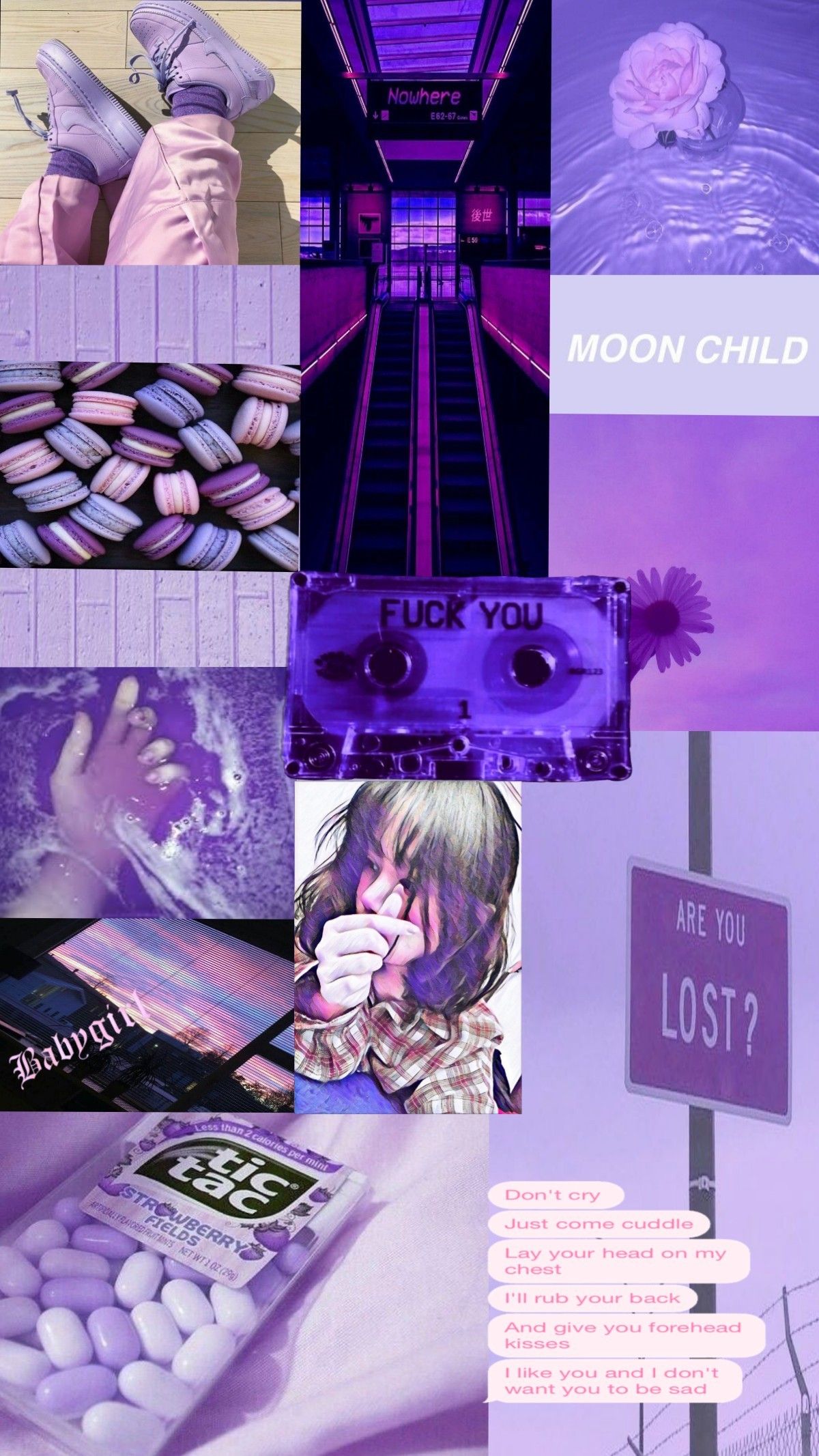 🔥 Free Download Purple Aesthetic Collages Wallpaper Iphone by ...