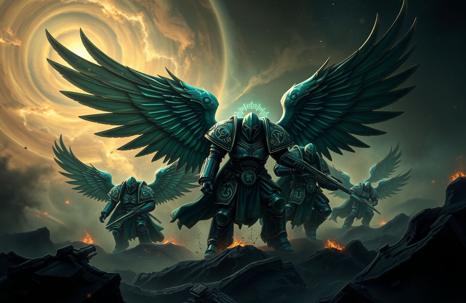 🔥 Free Download Dark Angels 40k Wallpaper by @sethh | WallpaperSafari