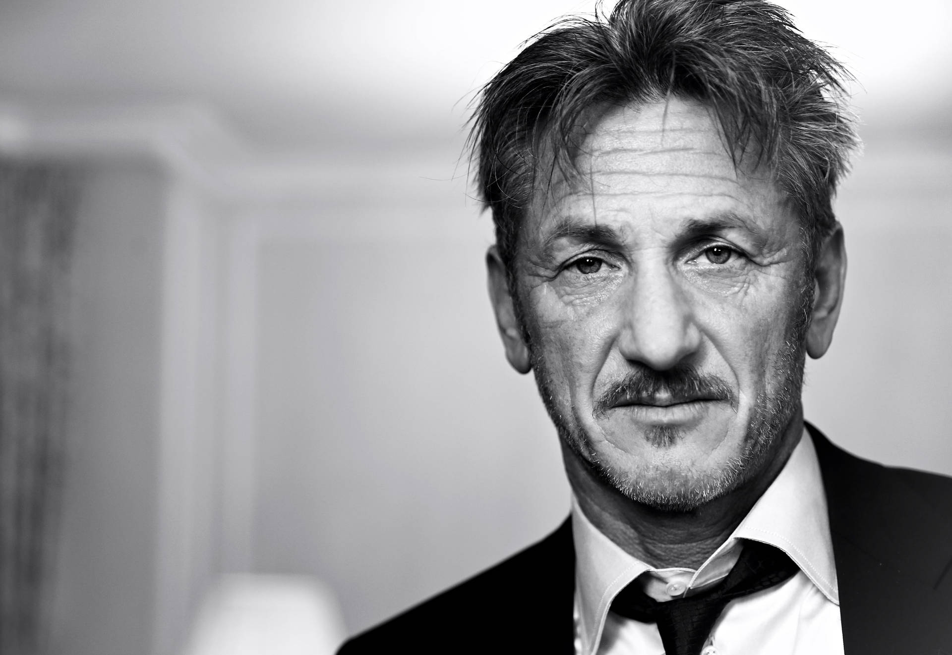 🔥 Free Download Sean Penn Portrait In Black And White Wallpaper by ...