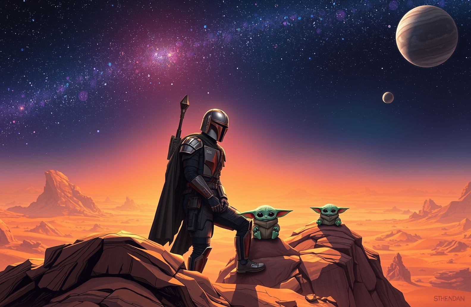 🔥 Free Download The Mandalorian Art Wallpaper by @andreamoore ...