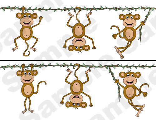 Monkey Baby Shower Borders