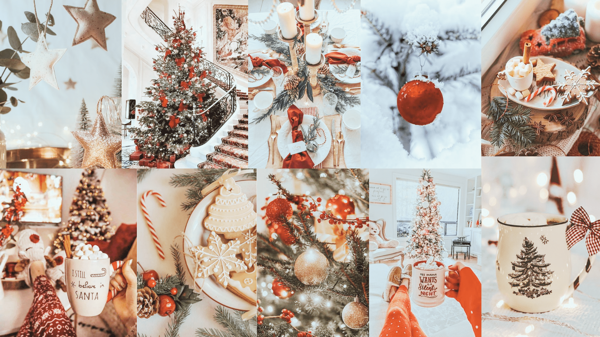 🔥 Free Download Aesthetic Christmas Collage Desktop Wallpaper By ...
