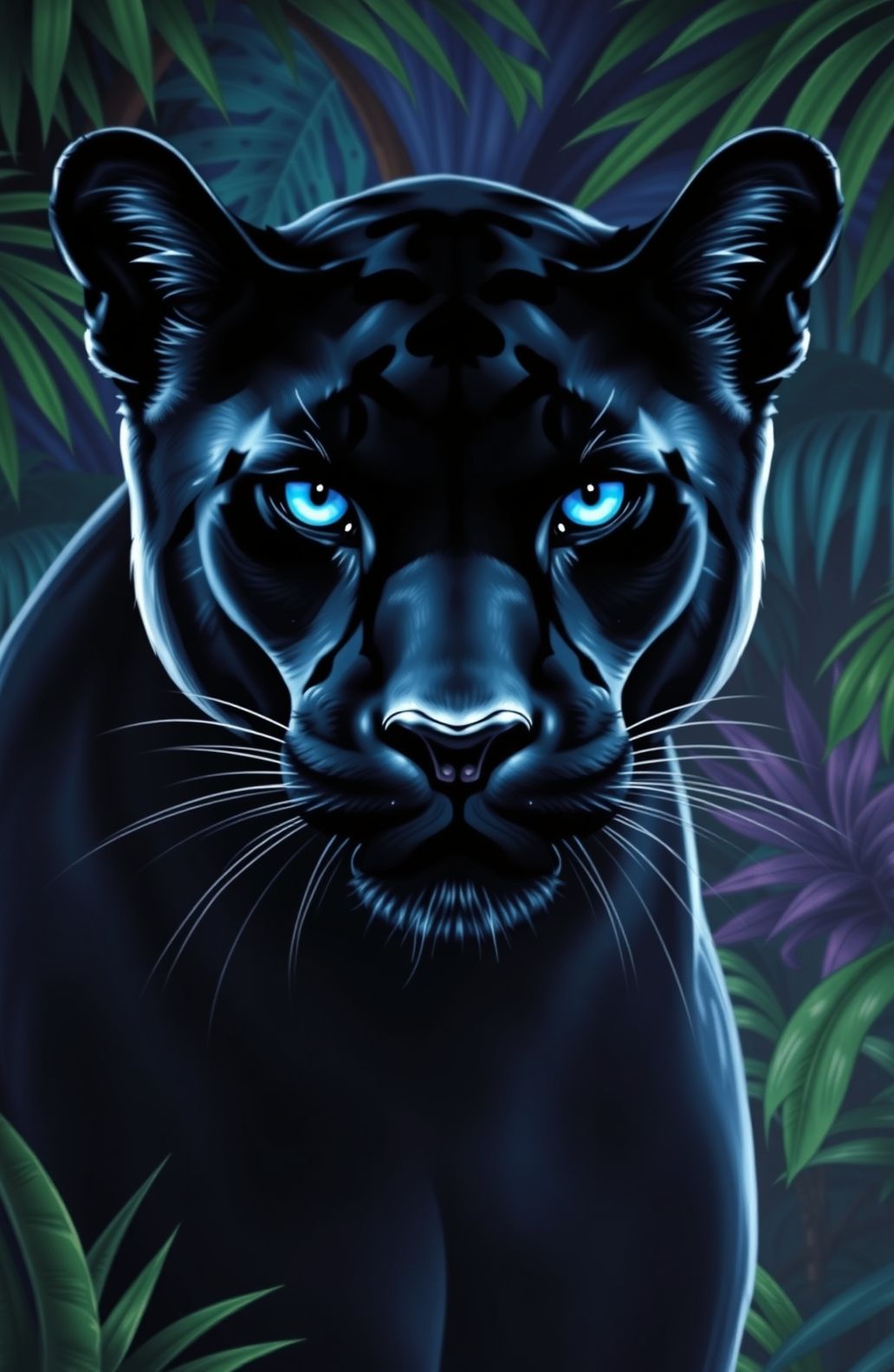🔥 Free Download Black Panther Blue Eyes Wallpaper by @emmag98 ...