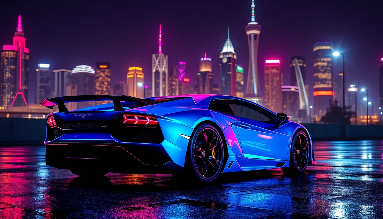 🔥 [40+] Neon Blue Lamborghini Wallpapers | WallpaperSafari