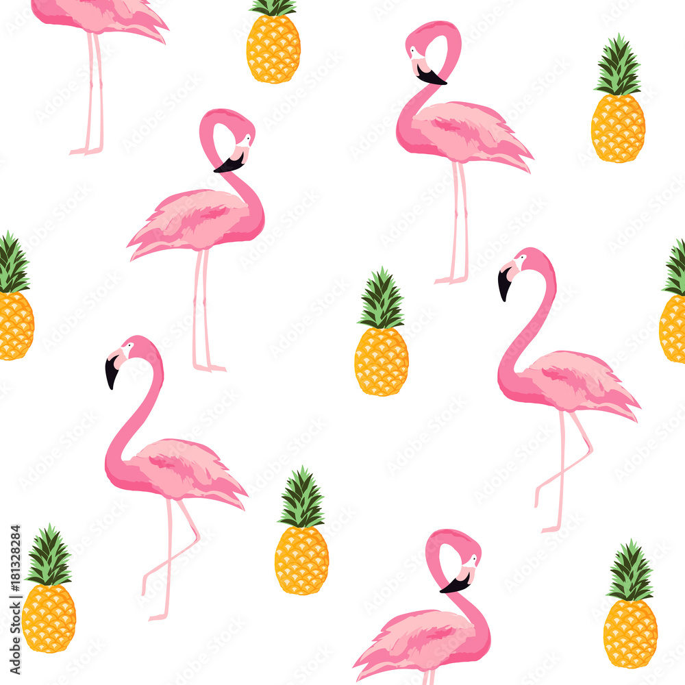 [27+] Flamingo and Pineapple Wallpapers | WallpaperSafari