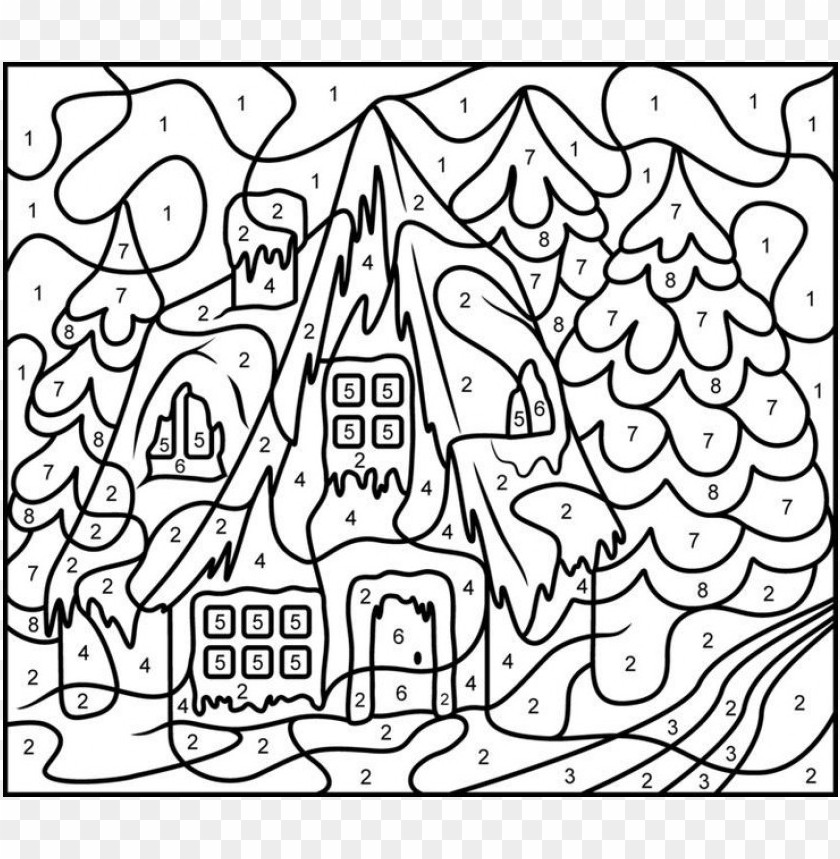 🔥 Free Download Difficult Color By Number Coloring S Png Image With by ...