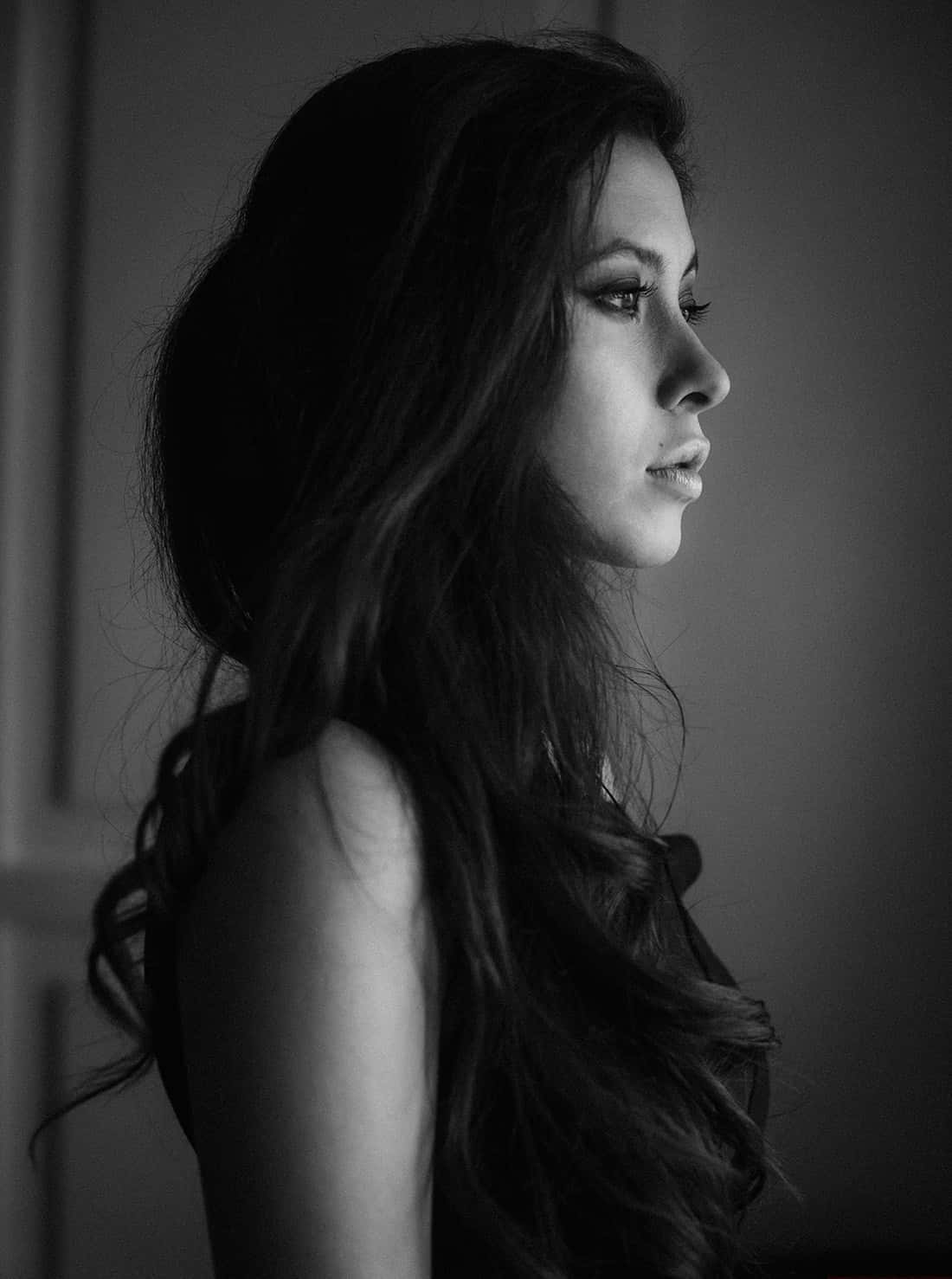 🔥 Free Download Dramatic Woman Profile Portrait Wallpaper by ...