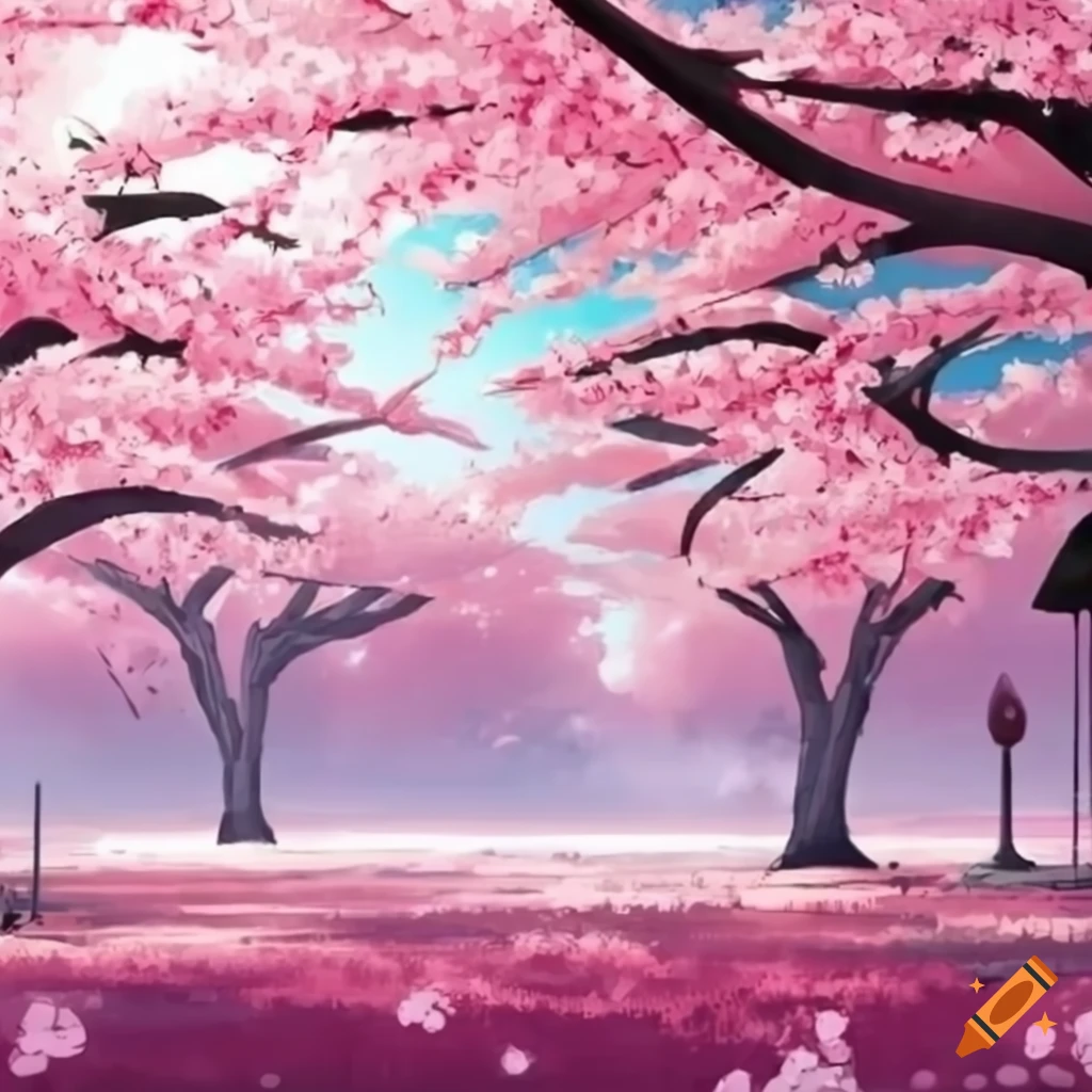 🔥 [40+] Cherry Blossoms Anime Scenery Wallpapers | WallpaperSafari