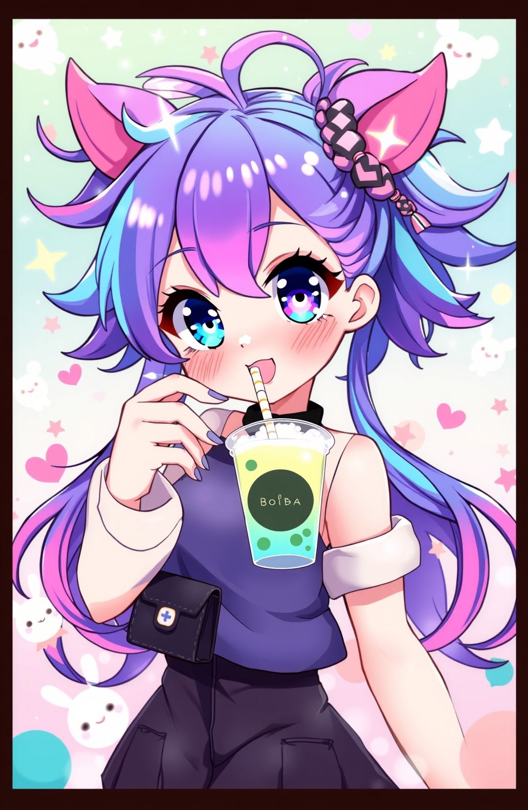🔥 [60+] Cute Anime Girl Drinking Boba Wallpapers | WallpaperSafari
