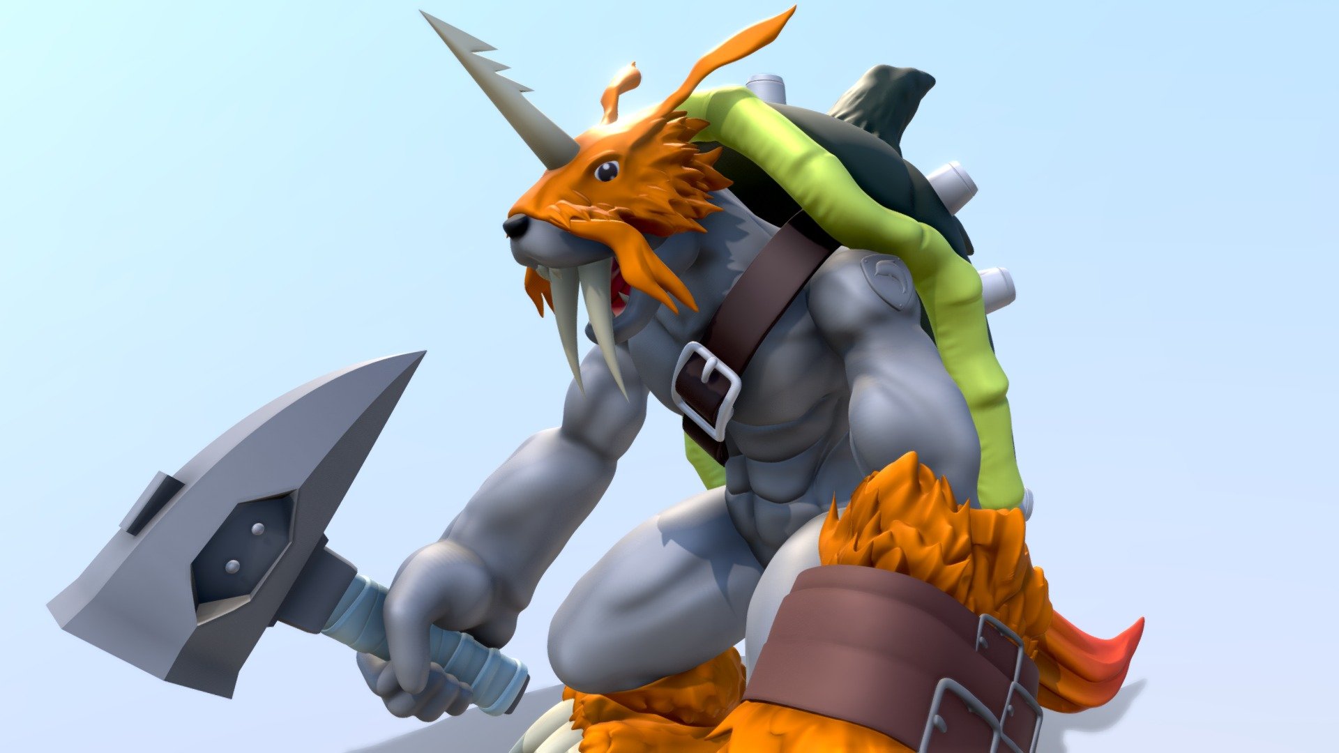 🔥 Free Download Digimon Zudomon 3d Model By Kishi Ash Takafumi by ...