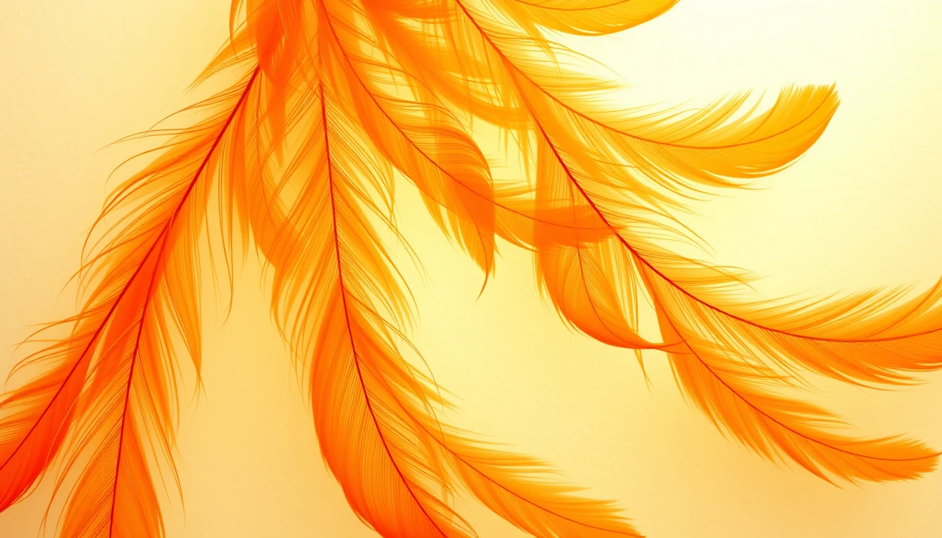 🔥 Free Download Orange Feather Wallpaper by @lesliephillips ...