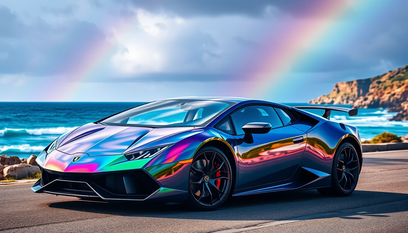 Rainbow Lamborghini Cool Hd Wallpapers