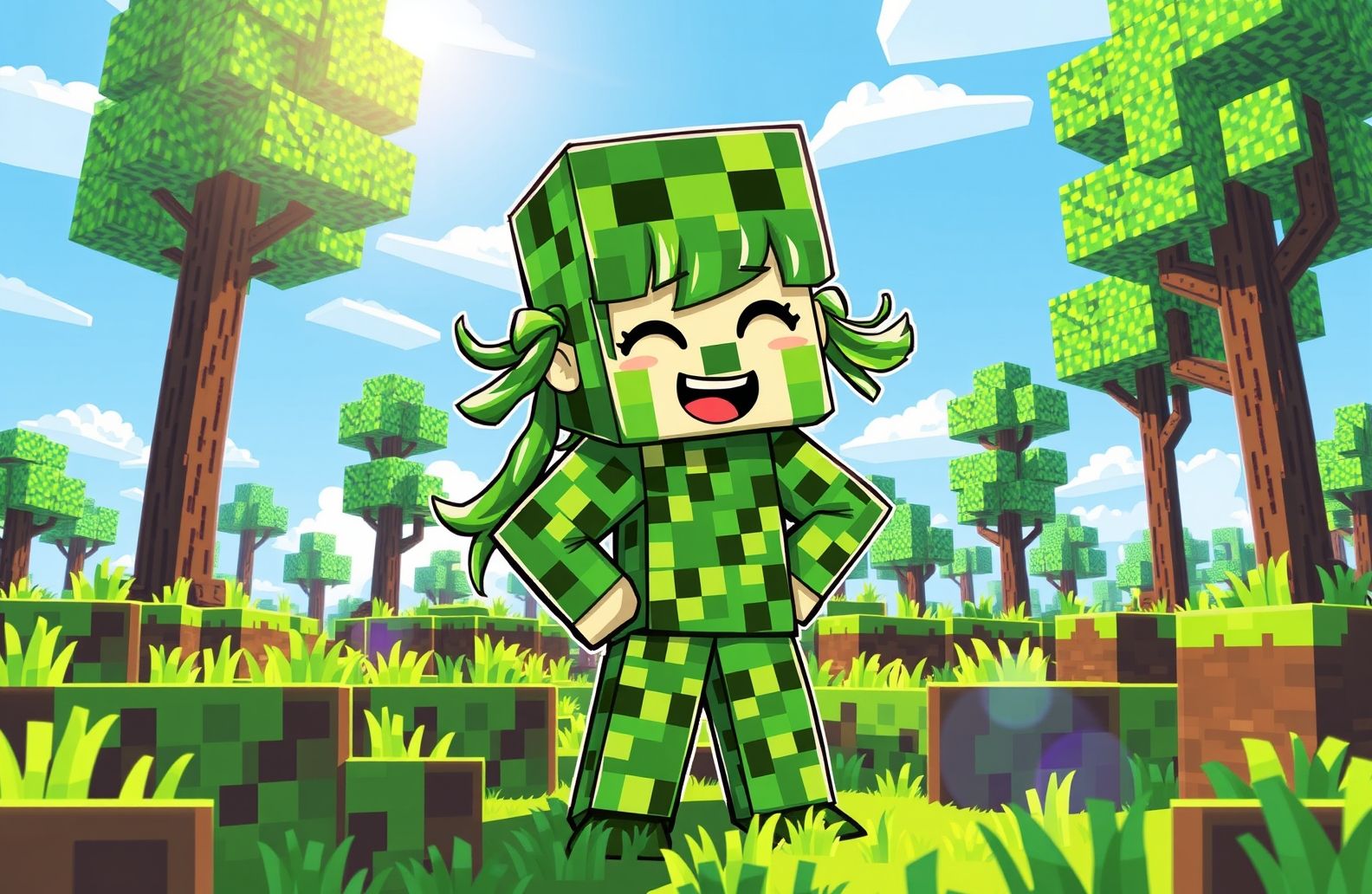 🔥 Free Download Minecraft Creeper Girl Wallpaper by @coreym ...