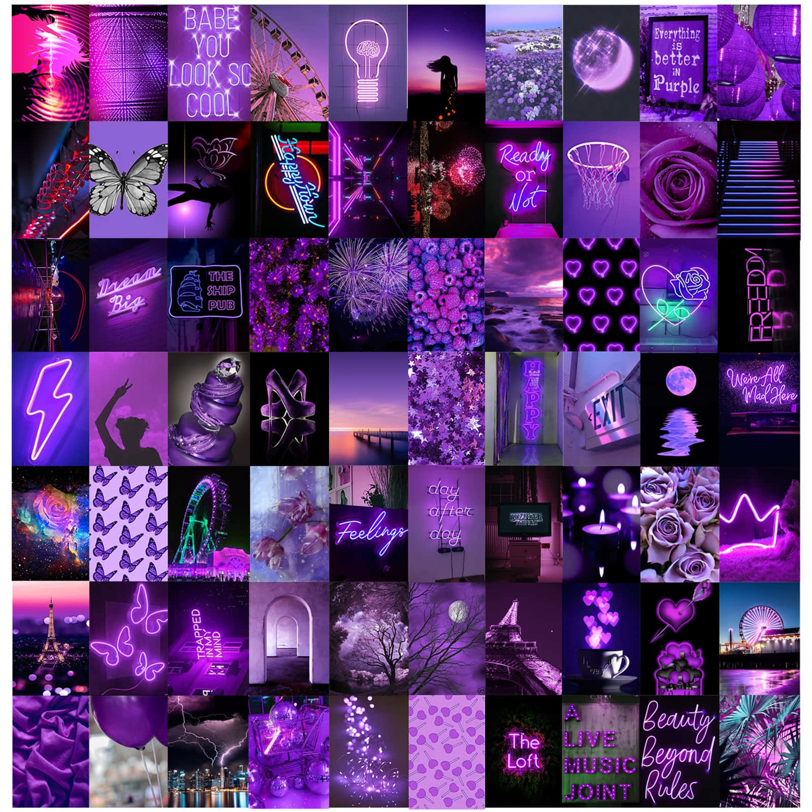 🔥 Free Download Purple Aesthetic Collage Wallpaper by @brandonb ...
