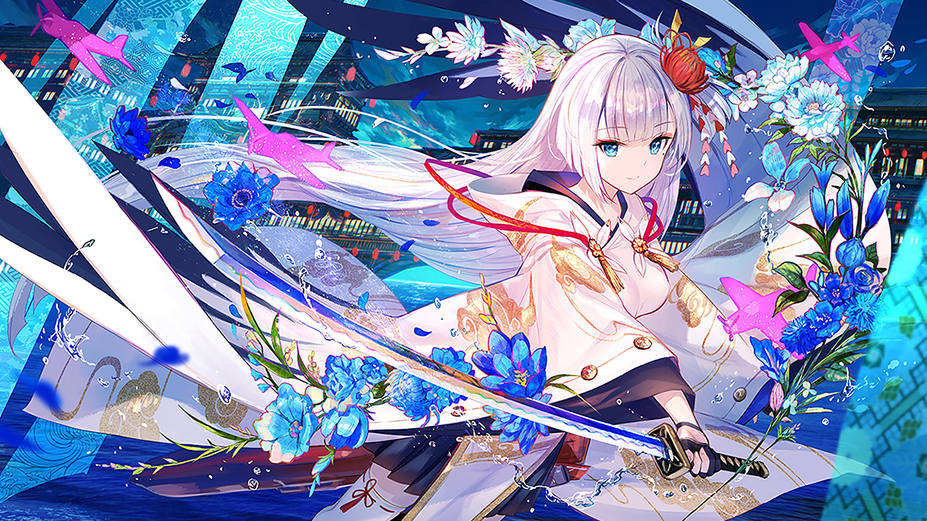 🔥 Free Download Azur Lane Shoukaku Anime Girl Katana 4k Wallpaper by ...