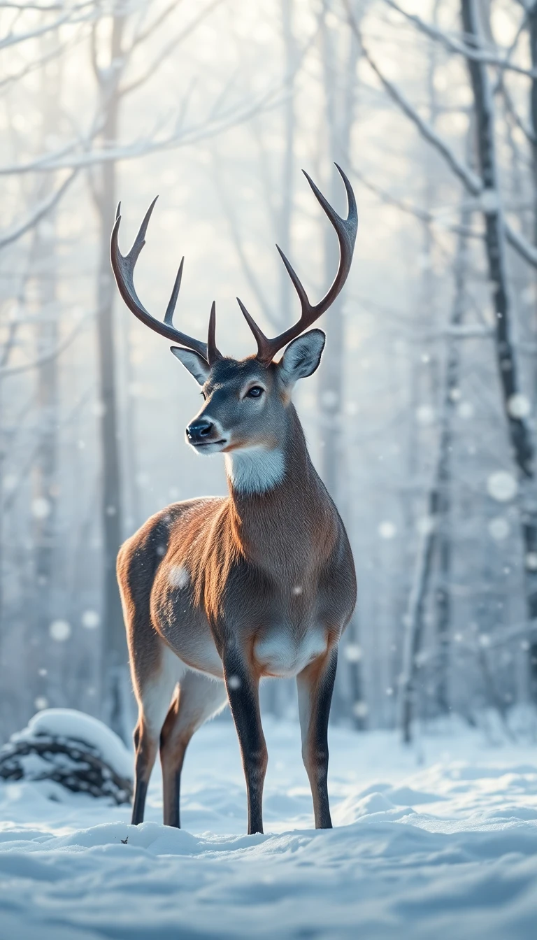 🔥 Free Download Winter Deer Wallpaper Background by @jasonc54 ...