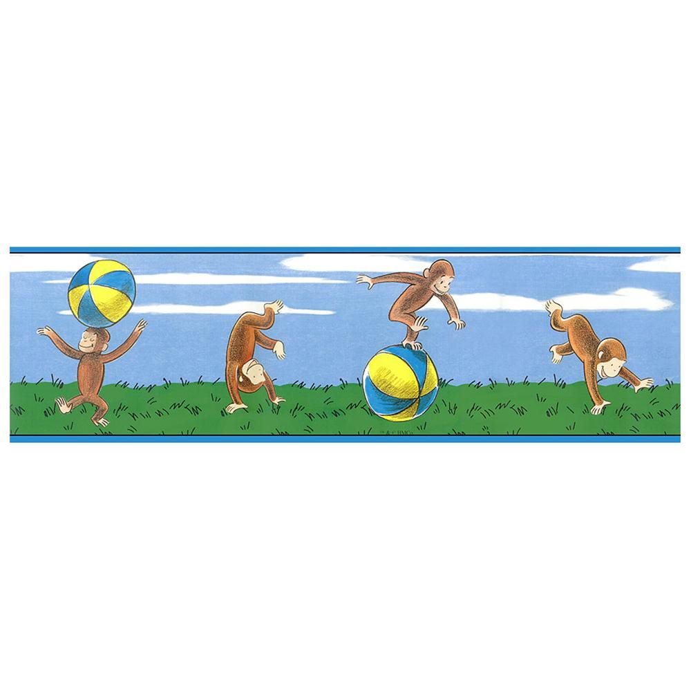 Free download Girl monkey wallpaper border wall art decals for baby ...