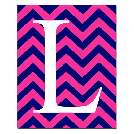 Chevron Background With Monogram