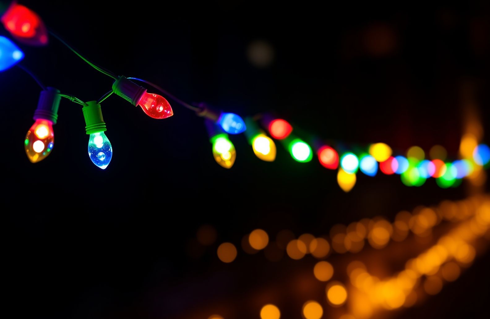 Christmas Wallpaper Blinking Lights Red Christmas Light Glows Brightly