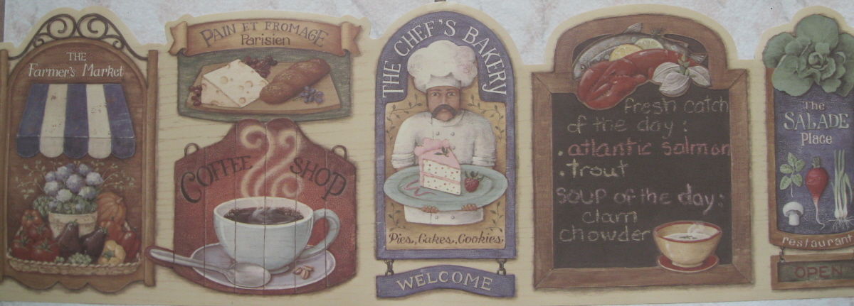Kitchen Border Coffee Wallpaper