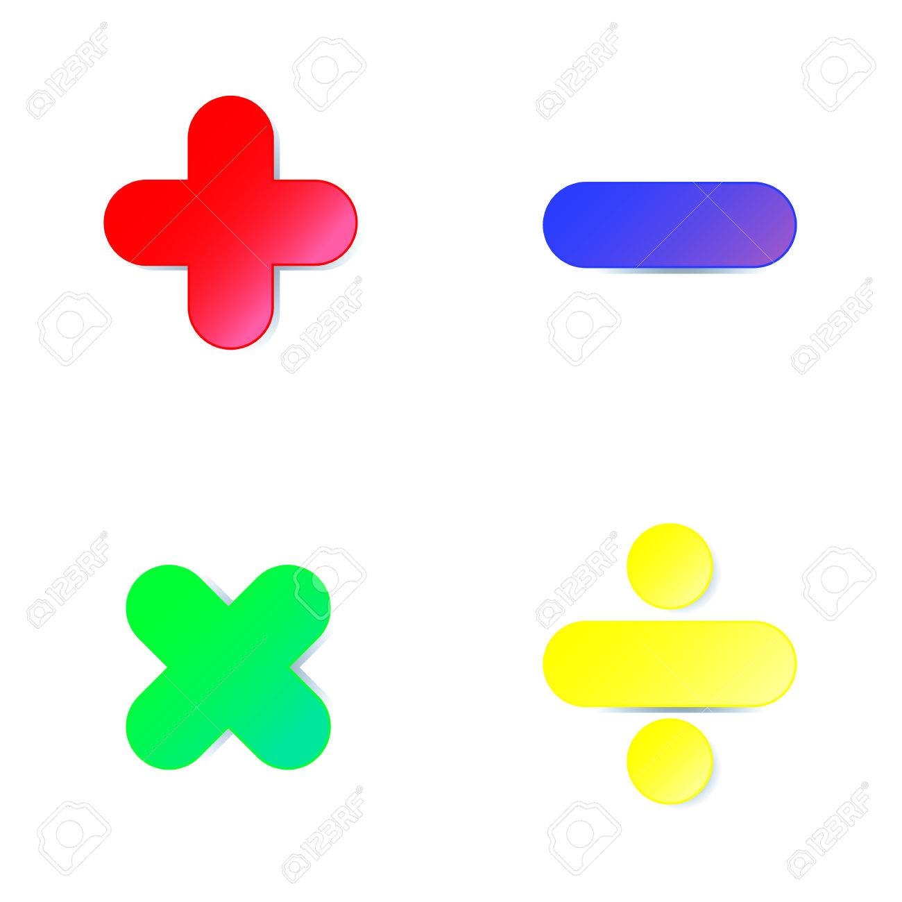 Free download Math Symbol Plusminusmultiplydivide In Colorful Paper Cut ...