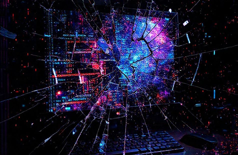 🔥 Free Download Broken Computer Screen Wallpaper by @lisab54 ...
