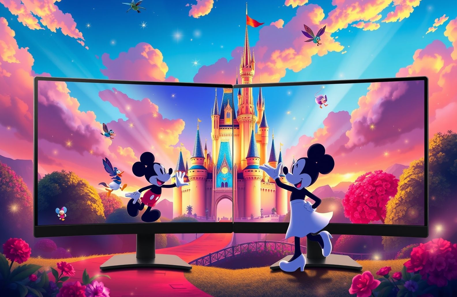 🔥 Free Download Disney Dual Monitor Wallpaper by @wboyd67 | WallpaperSafari