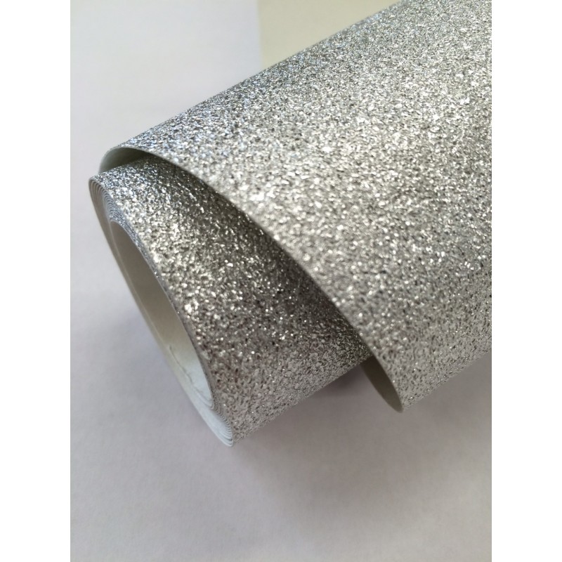 Silver Glitter Wallpaper Border - Wall Design Ideas