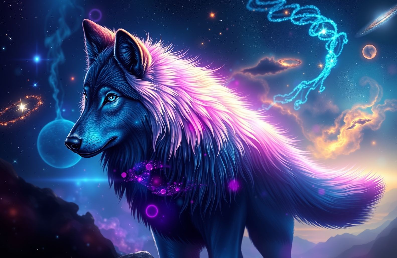 🔥 Free Download Galaxy Wolf Wallpaper by @lgardner33 | WallpaperSafari