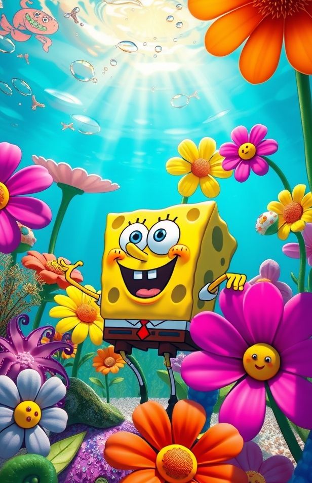 🔥 Free Download Spongebob Flower Background by @smoore7 | WallpaperSafari
